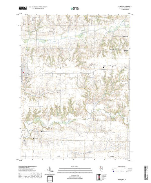 US Topo 7.5-minute map for Aledo East IL – American Map Store