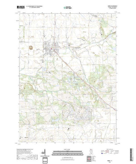 US Topo 7.5-minute map for Amboy IL – American Map Store