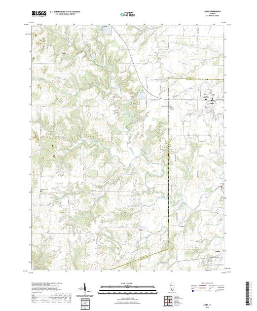 US Topo 7.5-minute map for Ames IL – American Map Store