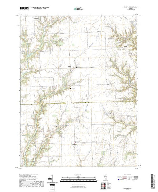 US Topo 7.5-minute map for Annapolis IL – American Map Store