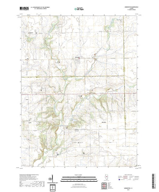 US Topo 7.5-minute map for Armington IL – American Map Store