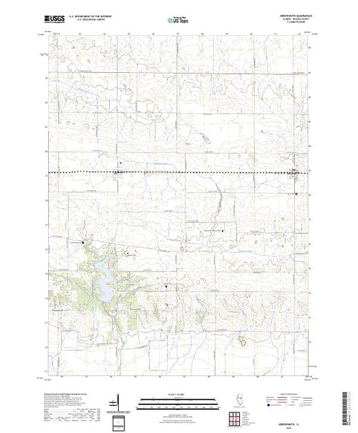 US Topo 7.5-minute map for Arrowsmith IL – American Map Store