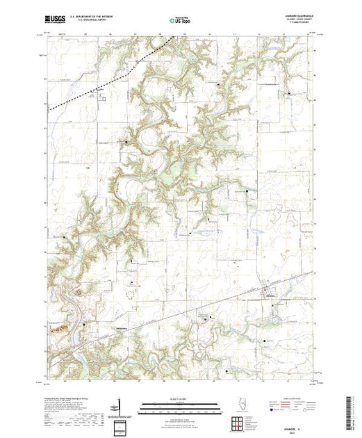 US Topo 7.5-minute map for Ashmore IL – American Map Store