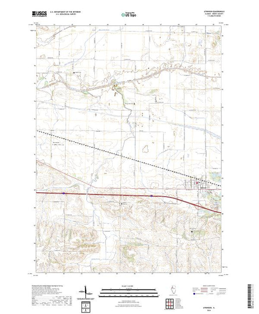 US Topo 7.5-minute map for Atkinson IL – American Map Store