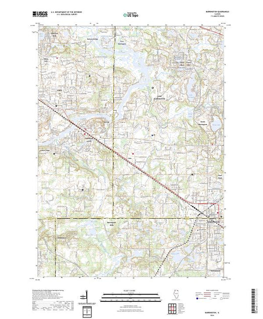 US Topo 7.5-minute map for Barrington IL – American Map Store