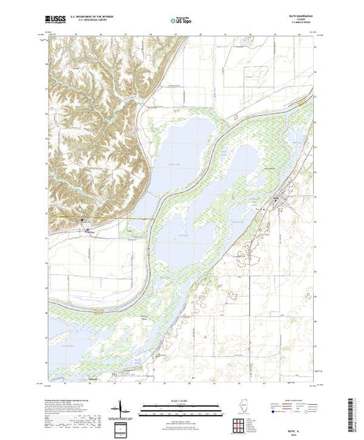 US Topo 7.5-minute map for Bath IL – American Map Store