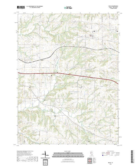 US Topo 7.5-minute map for Baylis IL – American Map Store