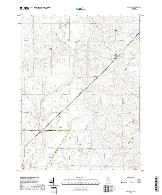 US Topo 7.5-minute map for Bellflower IL – American Map Store