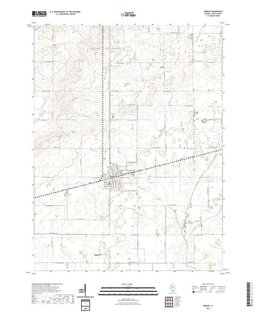 US Topo 7.5-minute map for Bement IL – American Map Store