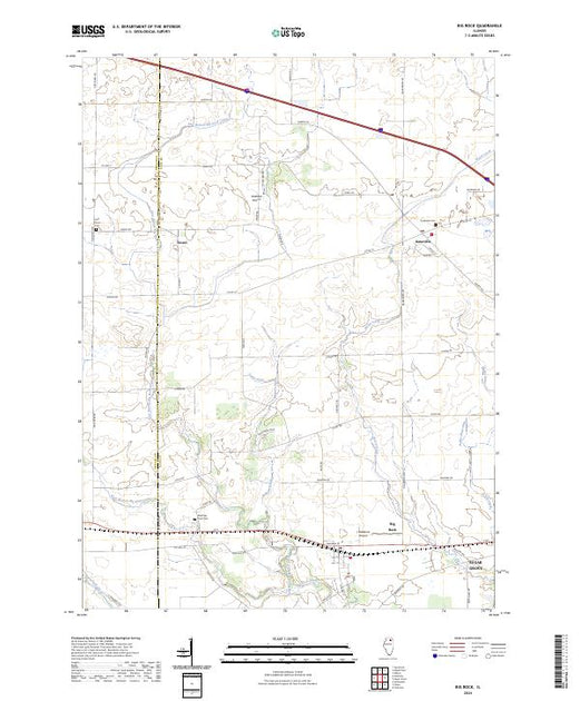 US Topo 7.5-minute map for Big Rock IL – American Map Store