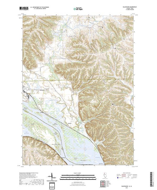 US Topo 7.5-minute map for Blackhawk ILIA – American Map Store