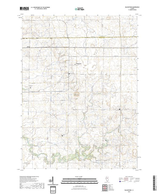 US Topo 7.5-minute map for Blackstone IL – American Map Store