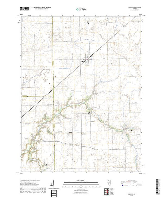 US Topo 7.5-minute map for Brocton IL – American Map Store