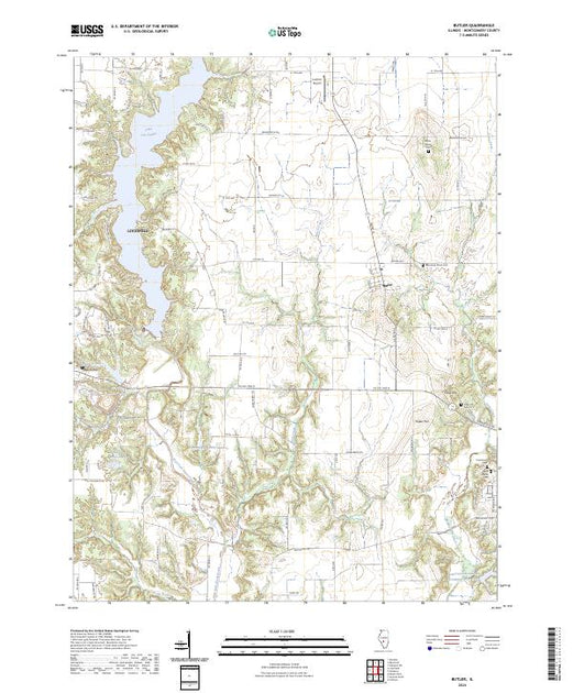 US Topo 7.5-minute map for Butler IL – American Map Store