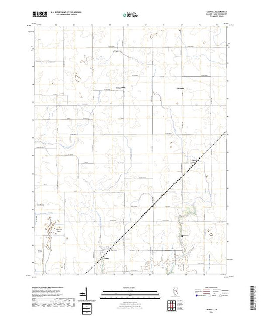 US Topo 7.5-minute map for Cadwell IL – American Map Store