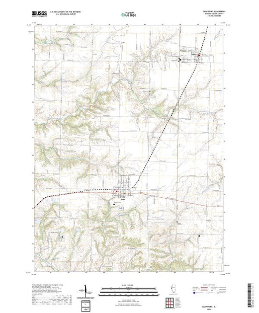 US Topo 7.5-minute map for Camp Point IL – American Map Store