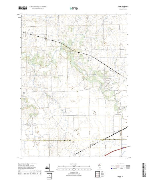 US Topo 7.5-minute map for Chana IL – American Map Store