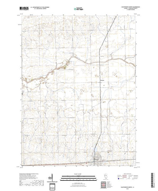 US Topo 7.5-minute map for Chatsworth North IL – American Map Store