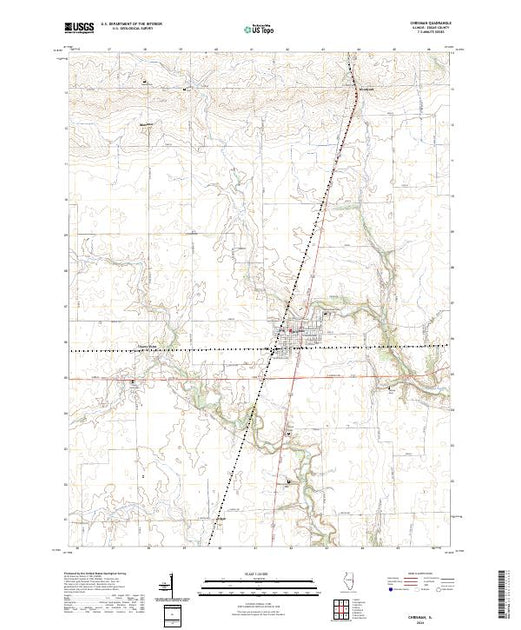 US Topo 7.5-minute map for Chrisman IL – American Map Store