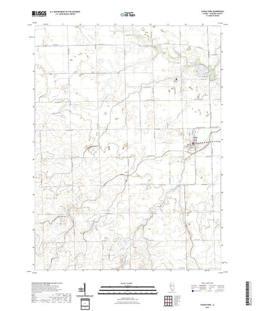 US Topo 7.5-minute map for Cissna Park IL – American Map Store