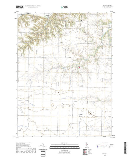 US Topo 7.5-minute map for Colusa IL – American Map Store