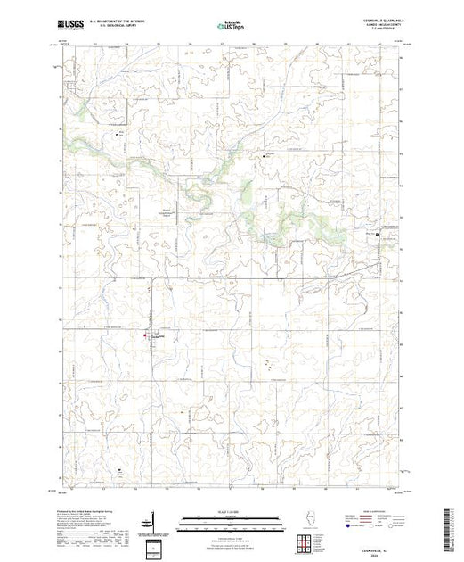 US Topo 7.5-minute map for Cooksville IL – American Map Store