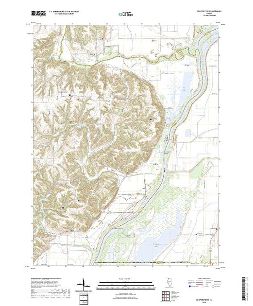 US Topo 7.5-minute map for Cooperstown IL – American Map Store