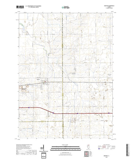 US Topo 7.5-minute map for Creston IL – American Map Store