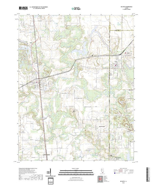 US Topo 7.5-minute map for De Soto IL – American Map Store