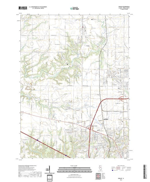 US Topo 7.5-minute map for Dunlap IL – American Map Store