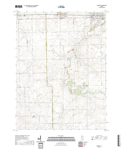 US Topo 7.5-minute map for Fairbury IL – American Map Store