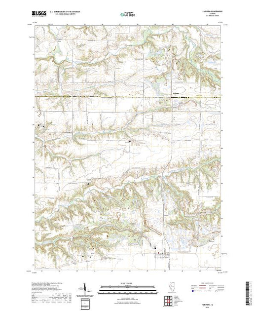 US Topo 7.5-minute map for Fairview IL – American Map Store