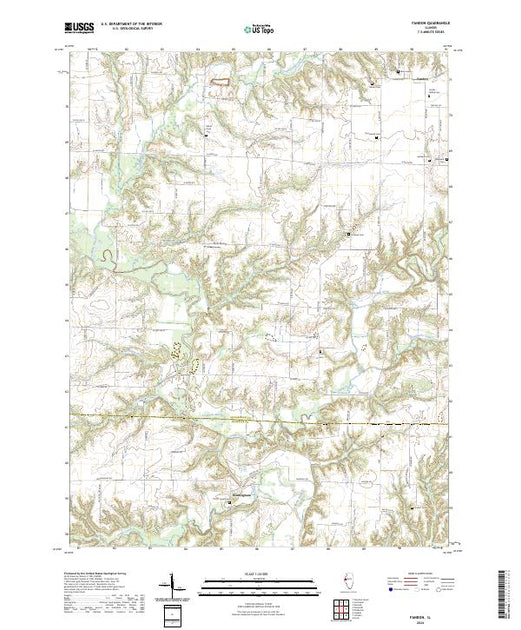 US Topo 7.5-minute map for Fandon IL – American Map Store