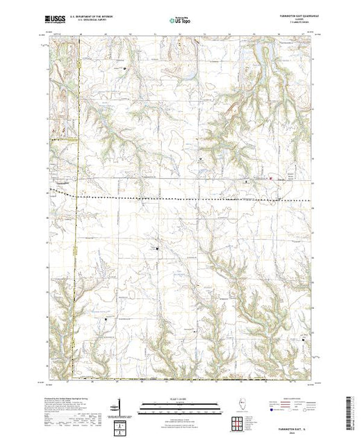 US Topo 7.5-minute map for Farmington East IL – American Map Store