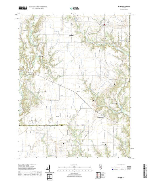 US Topo 7.5-minute map for Fillmore IL – American Map Store
