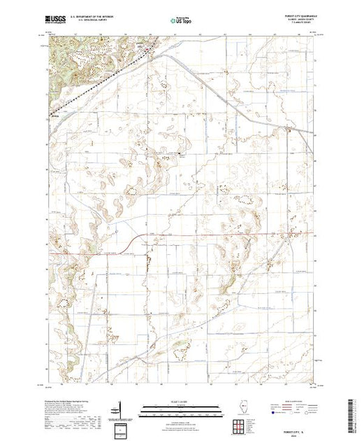 US Topo 7.5-minute map for Forest City IL – American Map Store