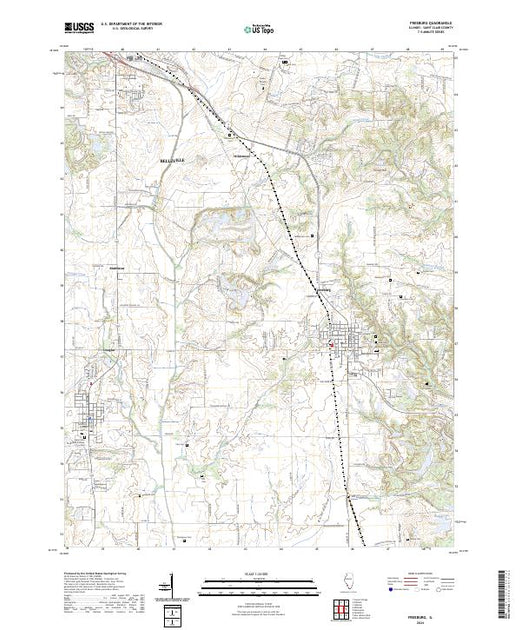 US Topo 7.5-minute map for Freeburg IL – American Map Store