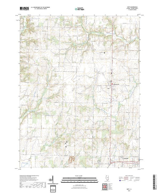 US Topo 7.5-minute map for Geff IL – American Map Store