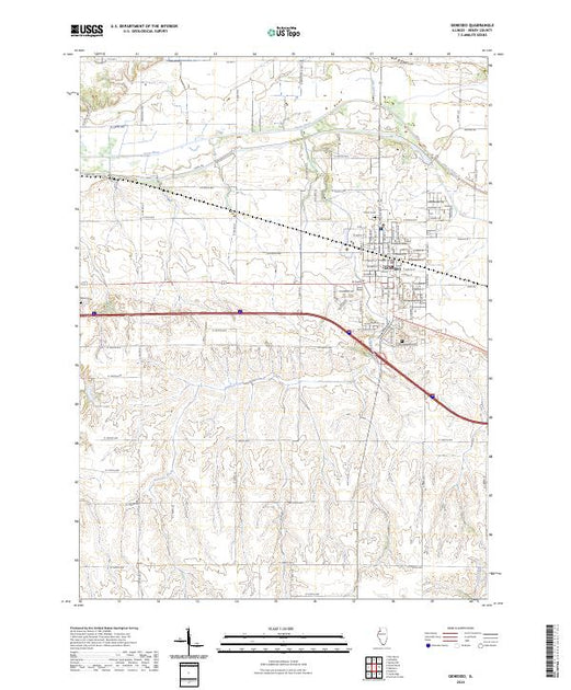 US Topo 7.5-minute map for Geneseo IL – American Map Store