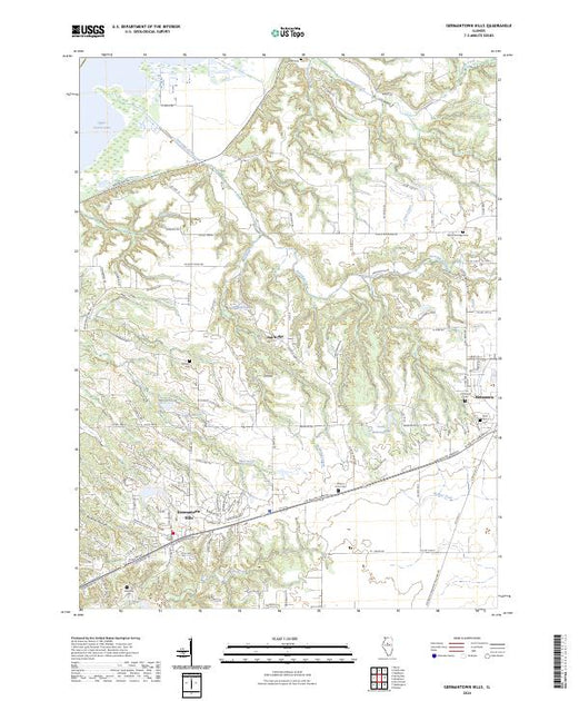 US Topo 7.5-minute map for Germantown Hills IL – American Map Store