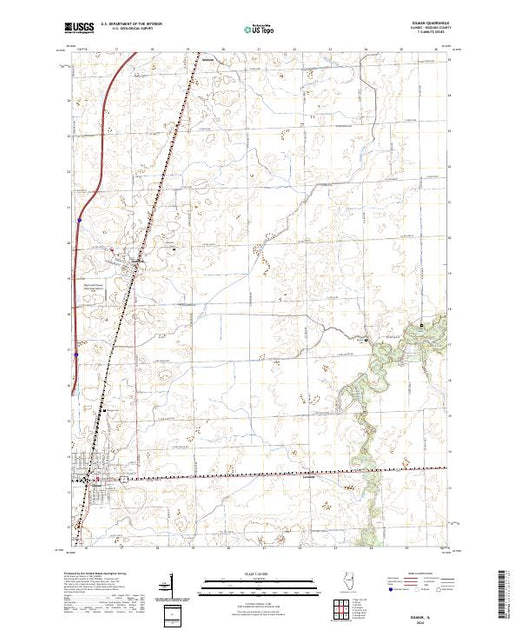 US Topo 7.5-minute map for Gilman IL – American Map Store