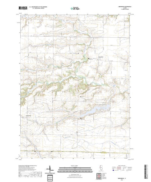 US Topo 7.5-minute map for Greenbush IL – American Map Store