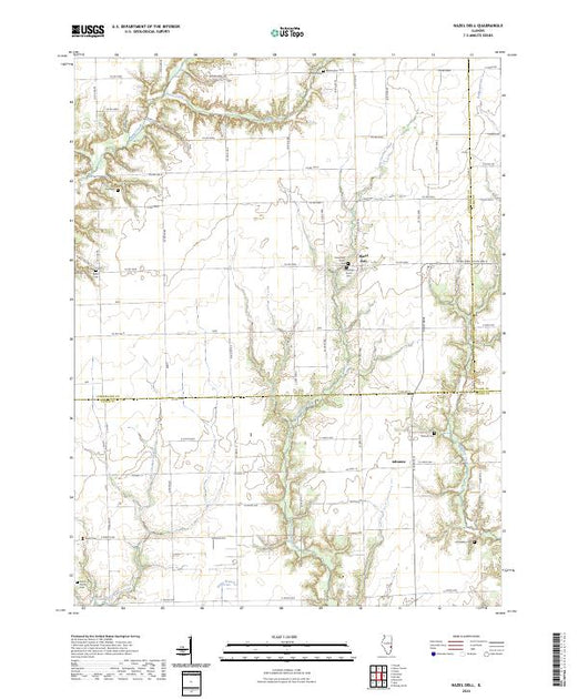 US Topo 7.5-minute map for Hazel Dell IL – American Map Store