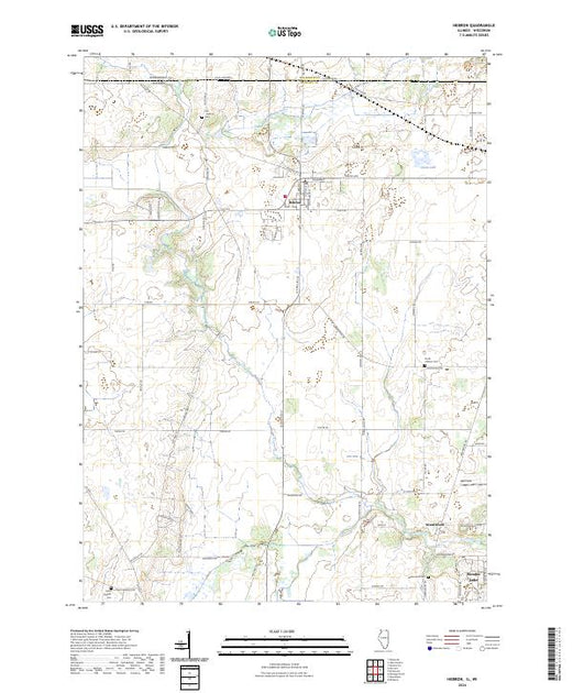 US Topo 7.5-minute map for Hebron ILWI – American Map Store