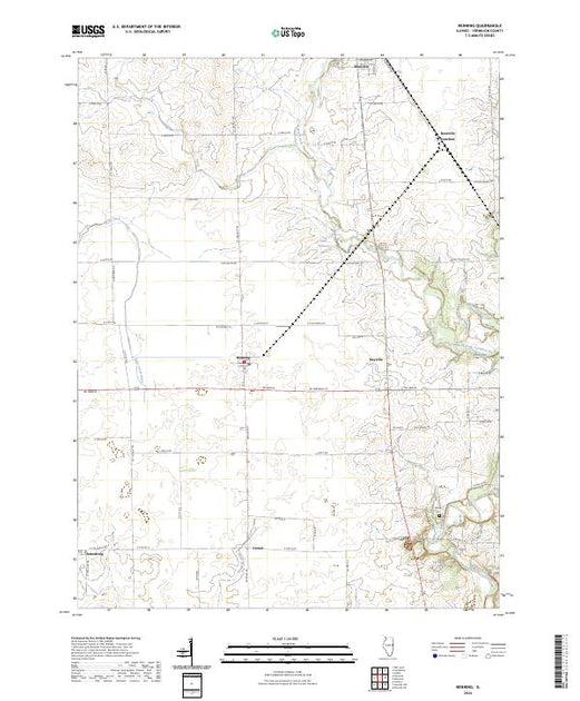 US Topo 7.5-minute map for Henning IL – American Map Store