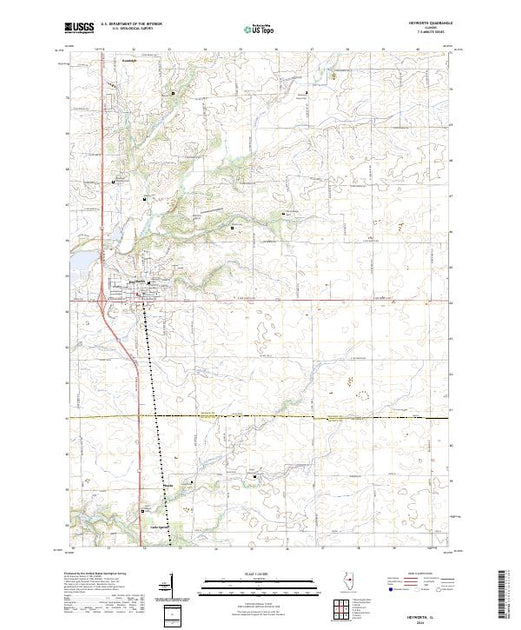 US Topo 7.5-minute map for Heyworth IL – American Map Store