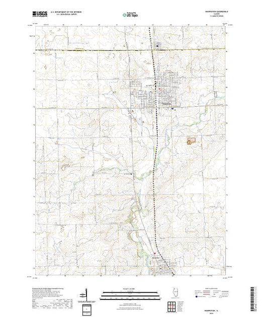 US Topo 7.5-minute map for Hoopeston IL – American Map Store