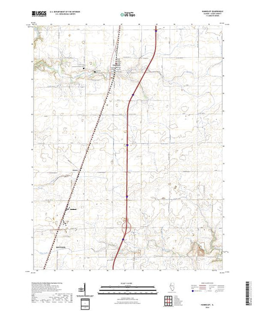 US Topo 7.5-minute map for Humboldt IL – American Map Store