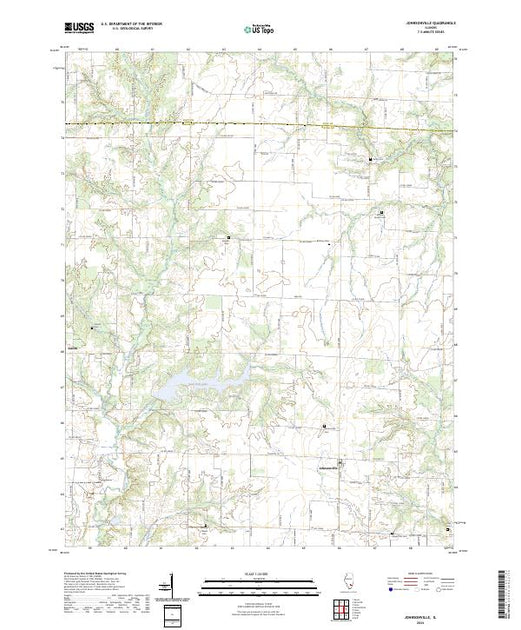 US Topo 7.5-minute map for Johnsonville IL – American Map Store