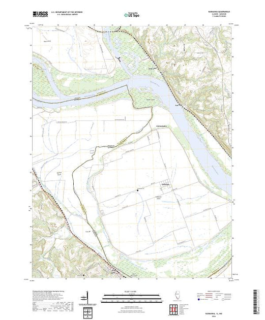 US Topo 7.5-minute map for Kaskaskia ILMO – American Map Store